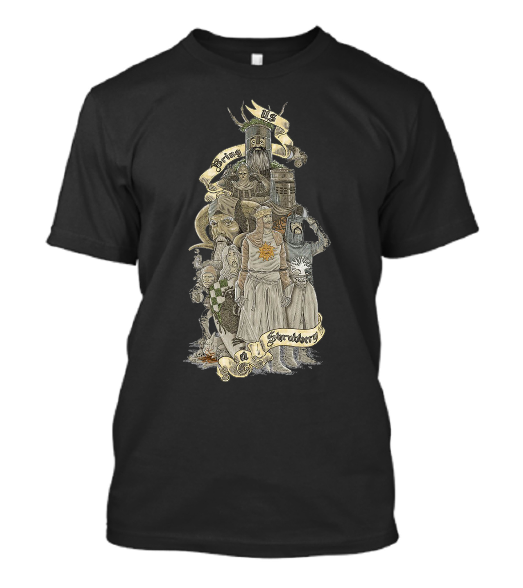 Monty Python King Arthur Knights Demand Shrubbery T-Shirt
