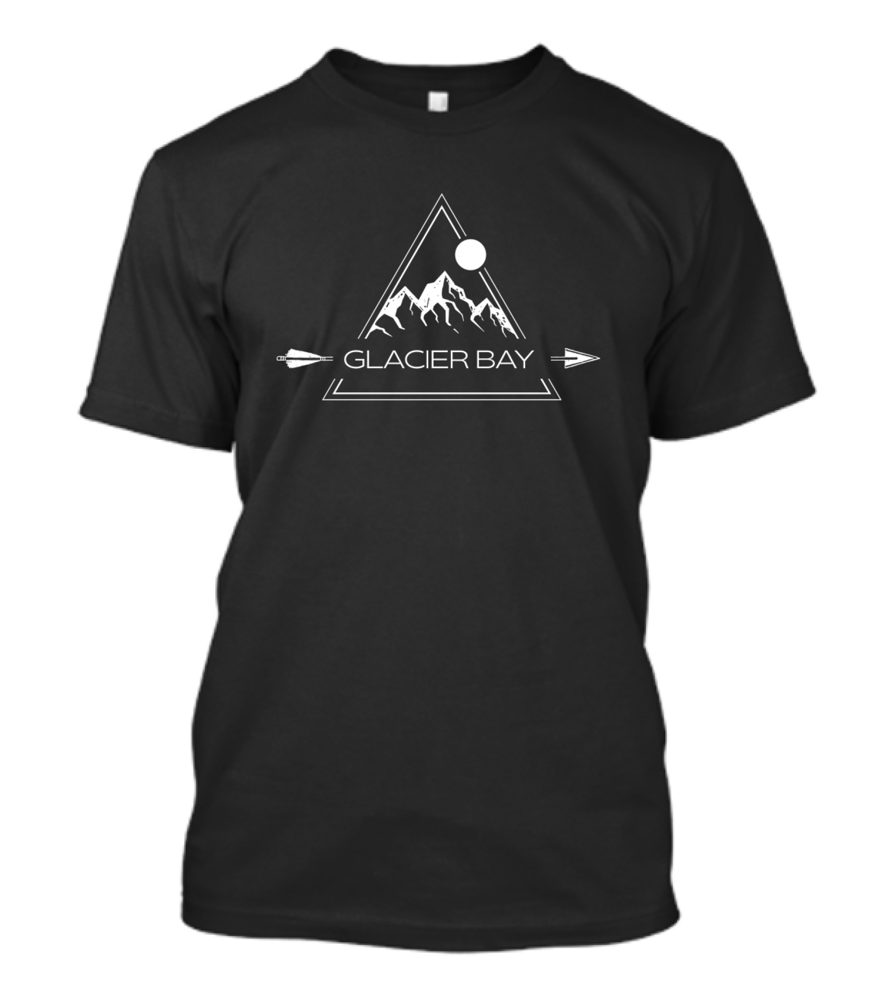 Glacier Bay Alaska Cool Mountain Triangle Sun T-Shirt