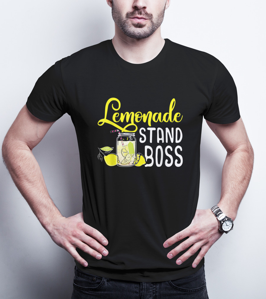 Lemonade Stand Boss With Funny Lemon Juice Graphic And Fresh Citrus T-Shirt