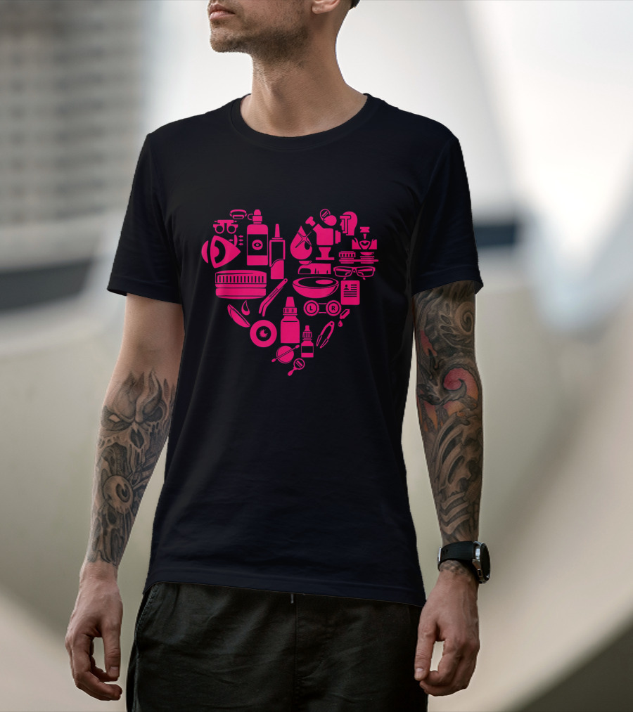 Heart Shaped Optometry Tools For Passionate Optometrists T-Shirt