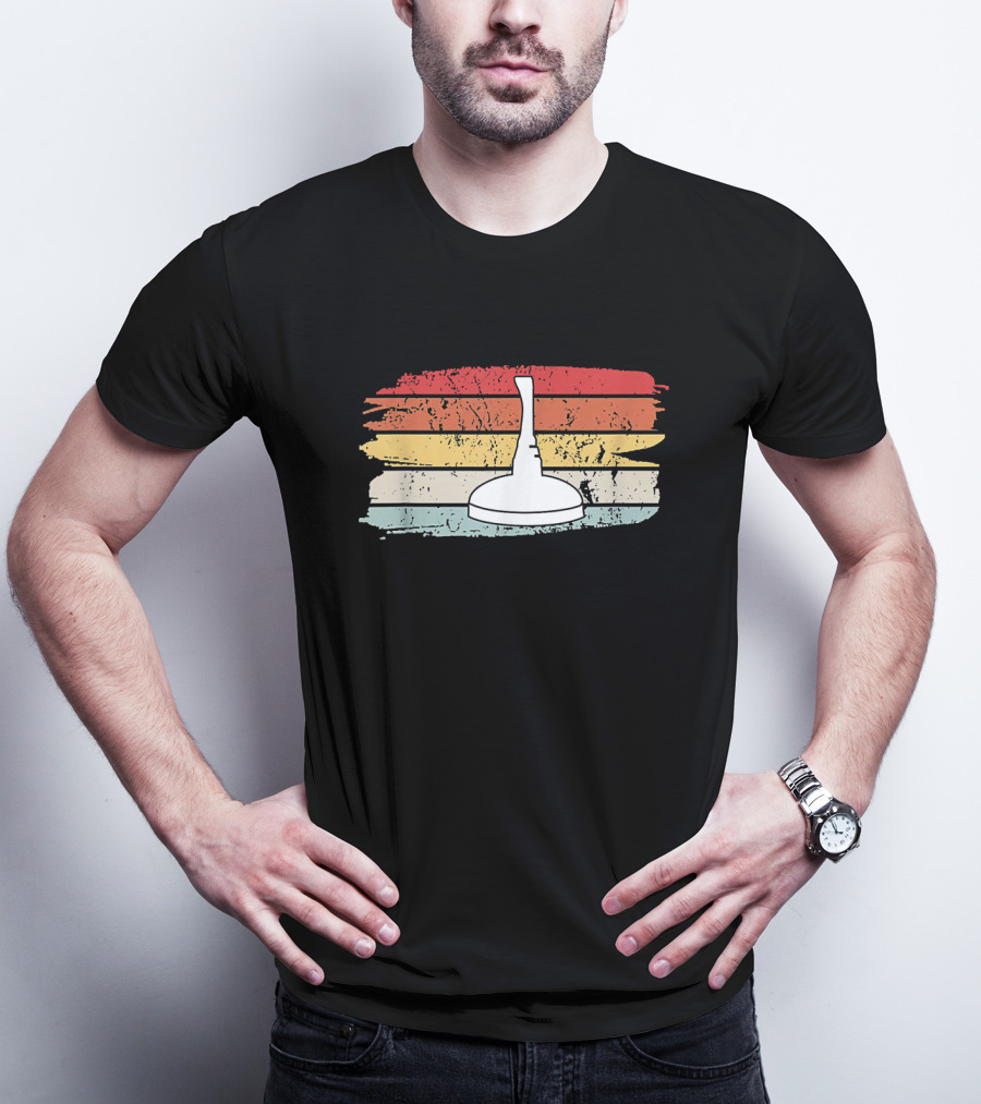Vintage Eisstockschießen Geschenk Stockschützen Retro T-Shirt