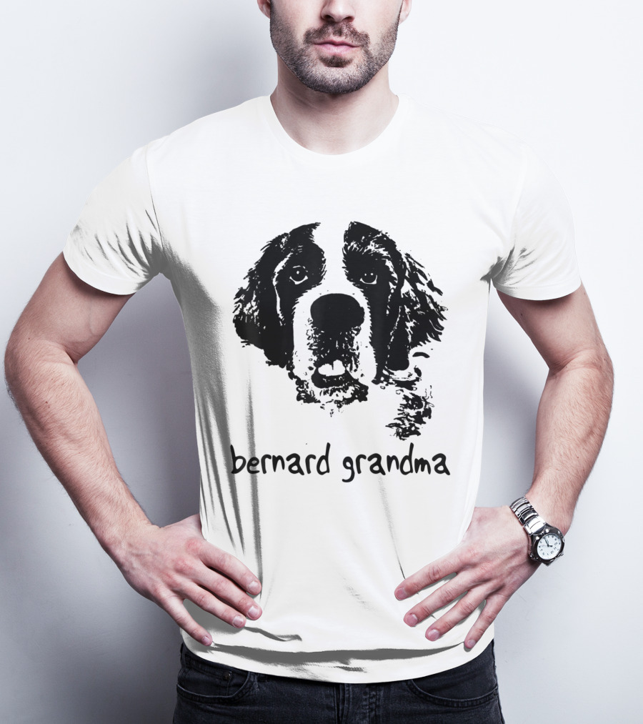Bernard Grandma Hand Drawn Dog Lovers Gift T-Shirt