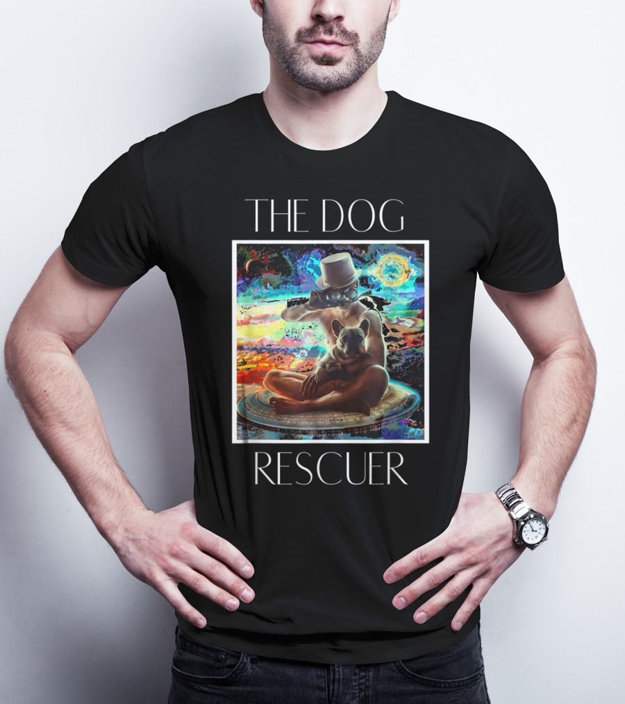 The Dog Rescuer Futuristic Animal Rescue Team Visionary Universe Journey T-Shirt