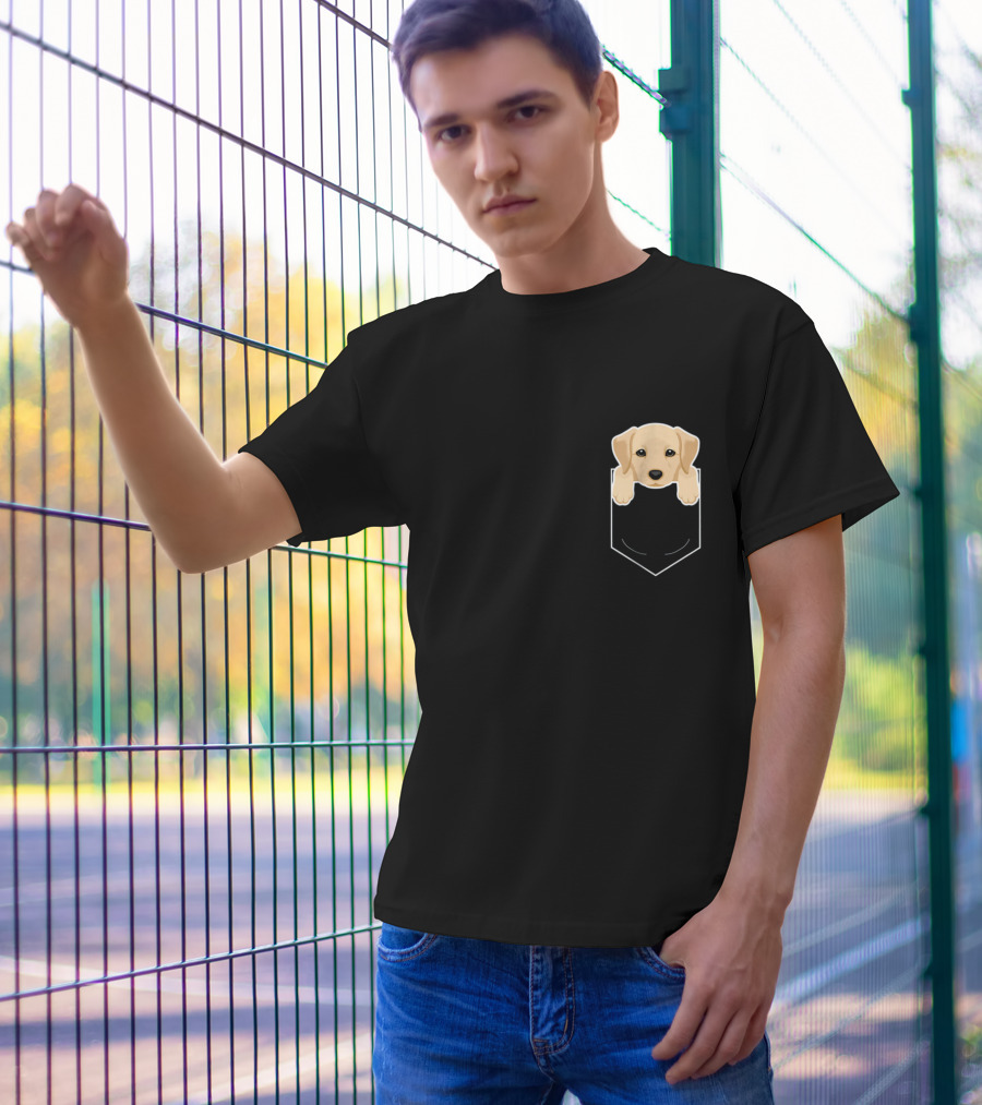 Yellow Lab In My Pocket Cute Dog Owner Labrador Retriever T-Shirt