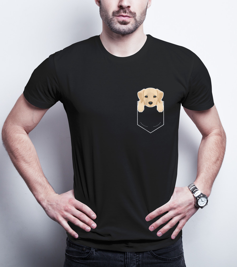 Yellow Lab In My Pocket Cute Dog Owner Labrador Retriever T-Shirt