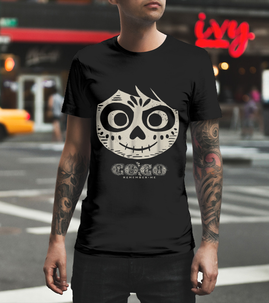 Coco Remember Me Skeleton Face Miguel Disney Pixar T-Shirt