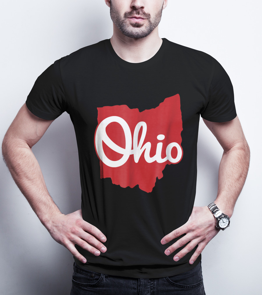 Ohio Home Script Ohio Map T-Shirt