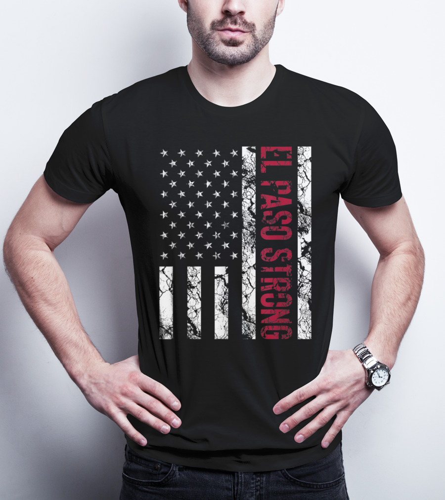 El Paso Strong Distressed American Flag T-Shirt