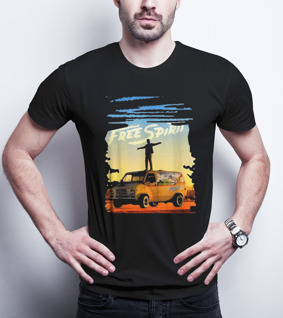 Free Spirit Khalid Van Silhouette On Sunset Background T-Shirt