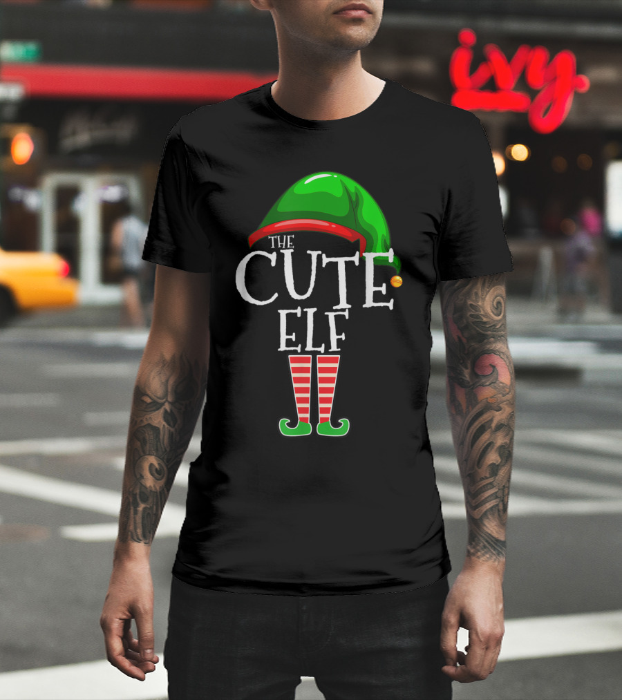 The Cute Elf Christmas Family Matching Group Holiday T-Shirt