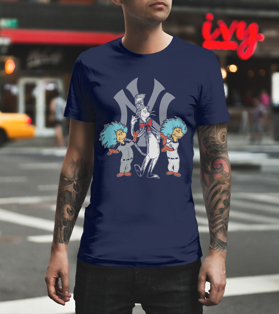 Yankees Cat In The Hat And Thing 1 Thing 2 T-Shirt