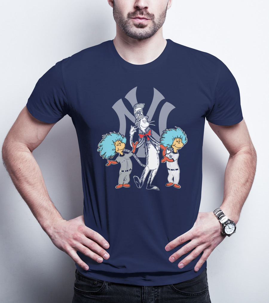 Yankees Cat In The Hat And Thing 1 Thing 2 T-Shirt
