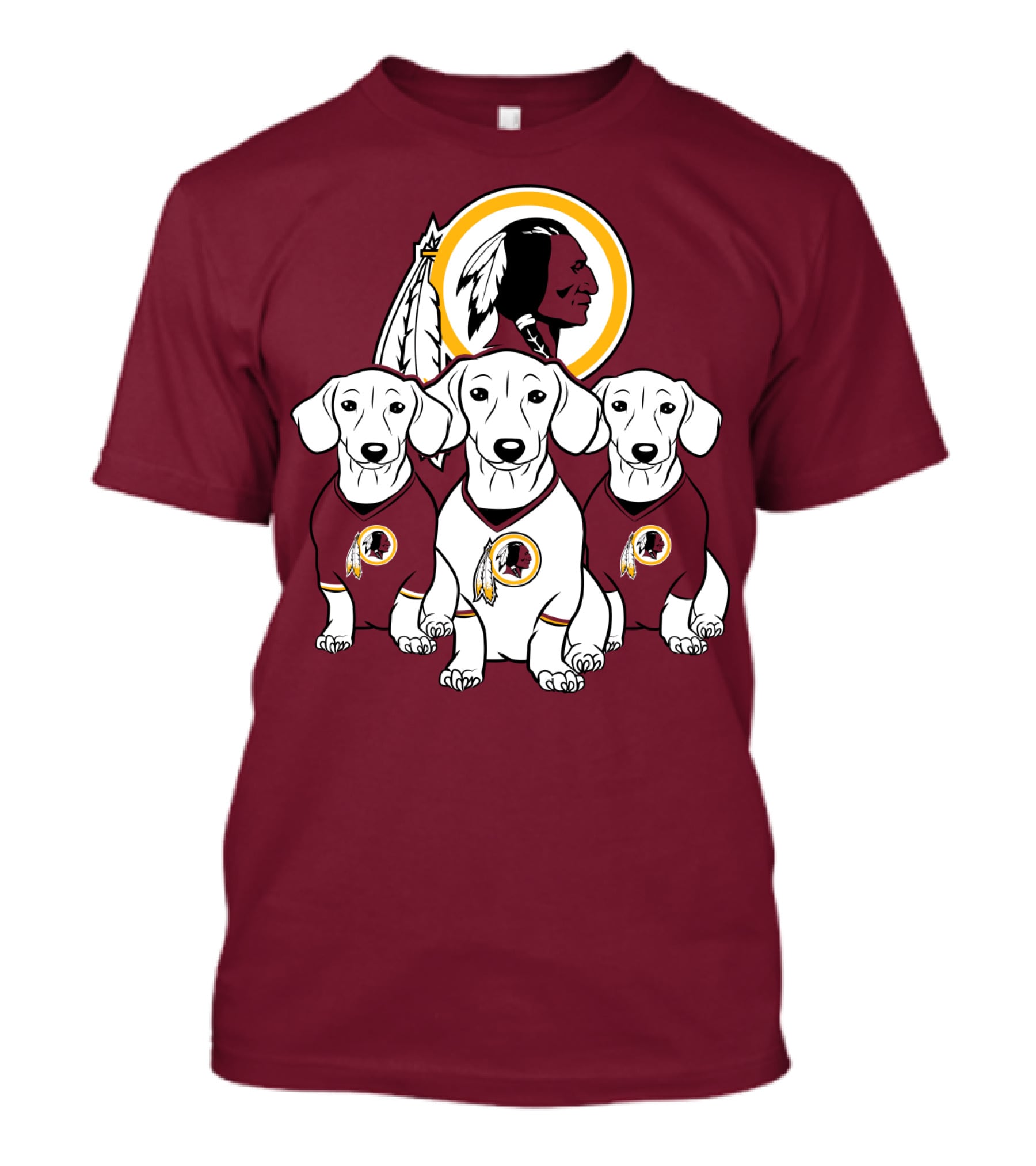 Dachshund Redskins Fan Trio T-Shirt