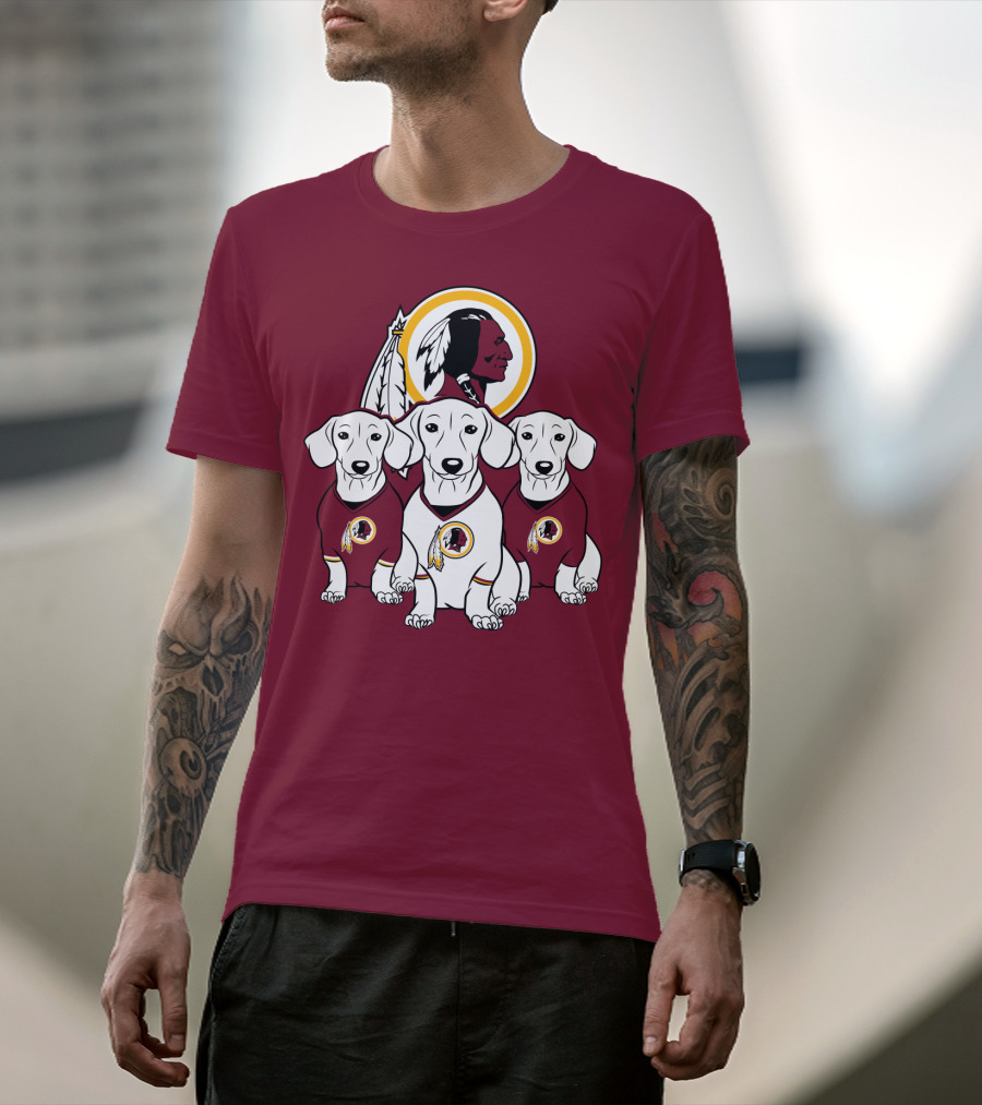 Dachshund Redskins Fan Trio T-Shirt