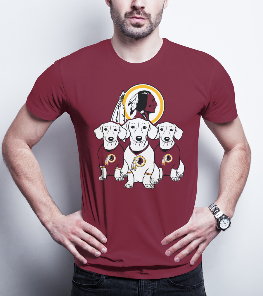 Dachshund Redskins Fan Trio T-Shirt