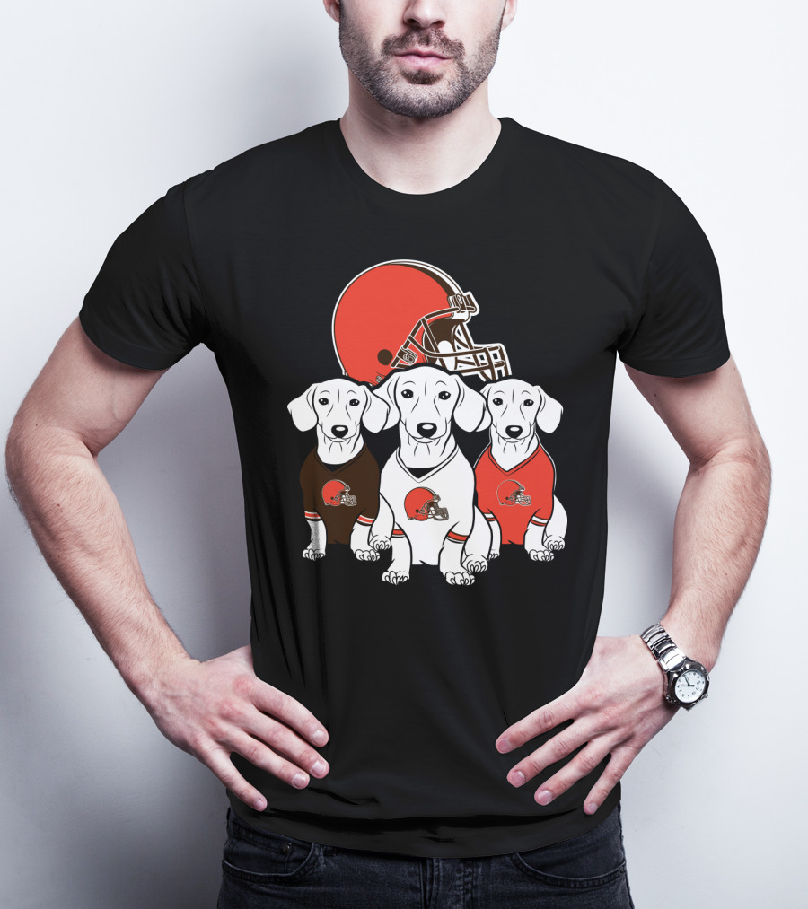 Cleveland Browns Dachshund Dog T-Shirt