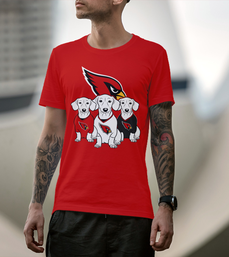 Arizona Cardinals Dachshund Trio T-Shirt