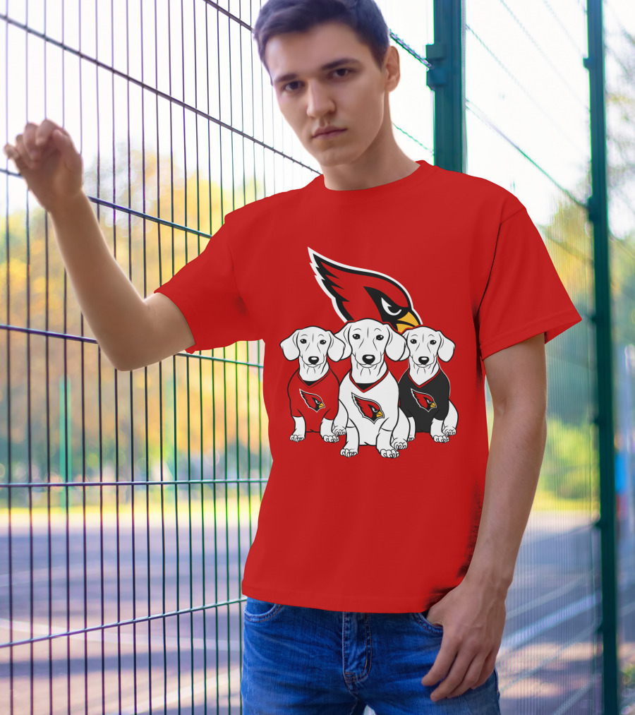 Arizona Cardinals Dachshund Trio T-Shirt