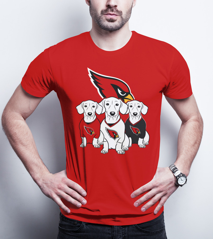 Arizona Cardinals Dachshund Trio T-Shirt