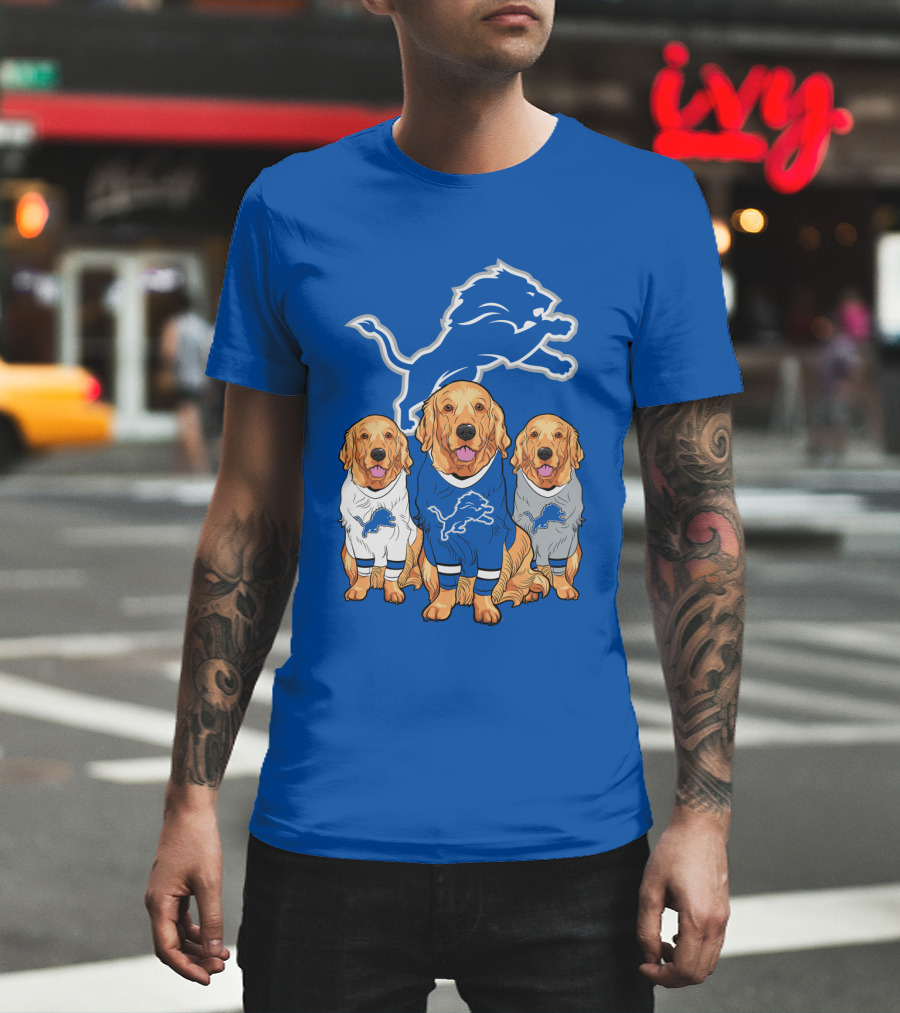 Detroit Lions Golden Retrievers T-Shirt
