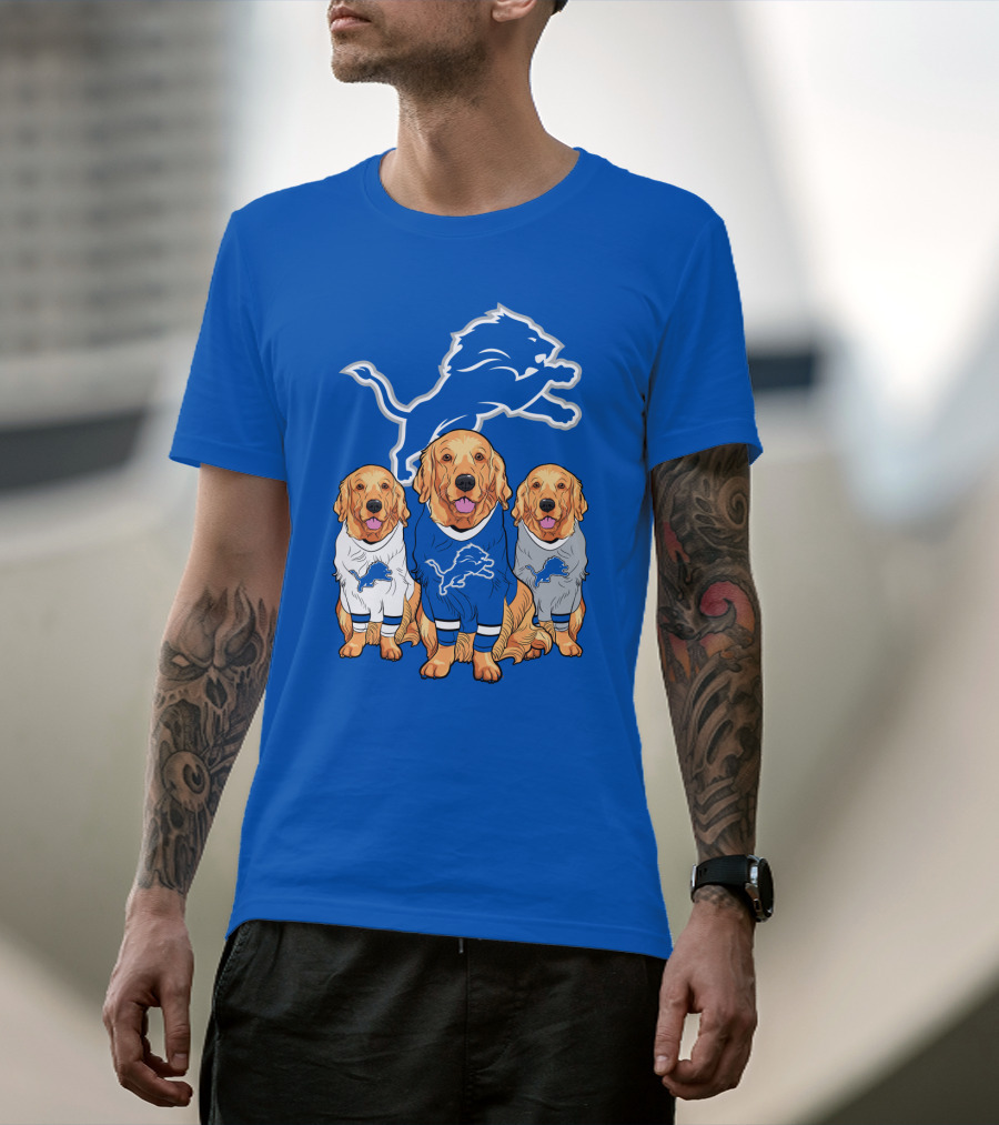 Detroit Lions Golden Retrievers T-Shirt