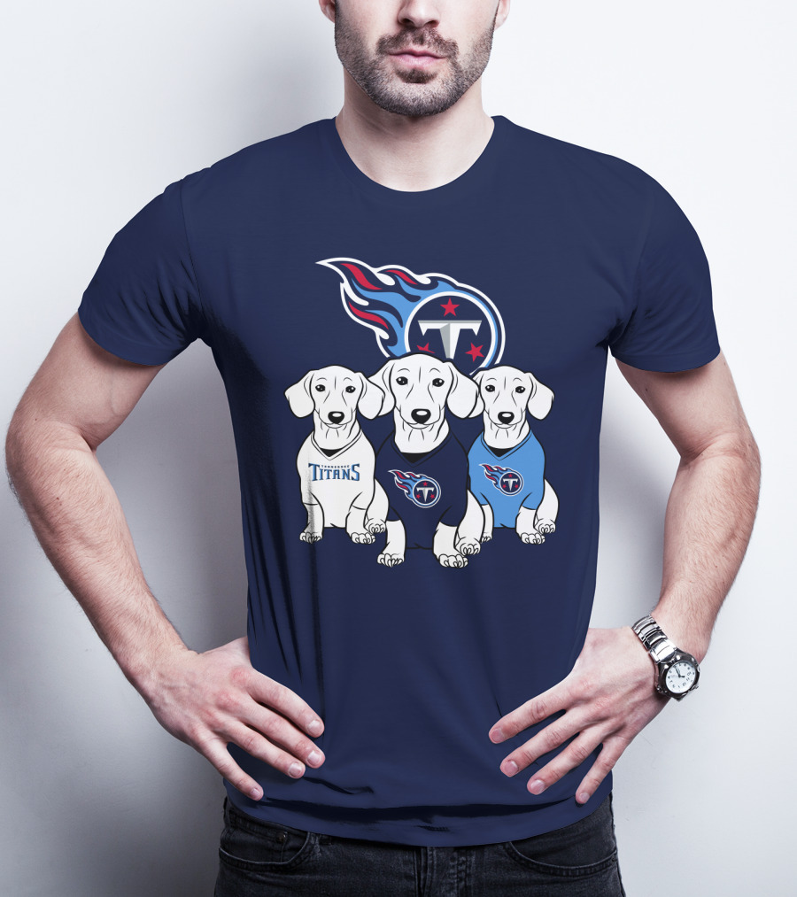 Tennessee Titans Dachshund Dog Trio T-Shirt