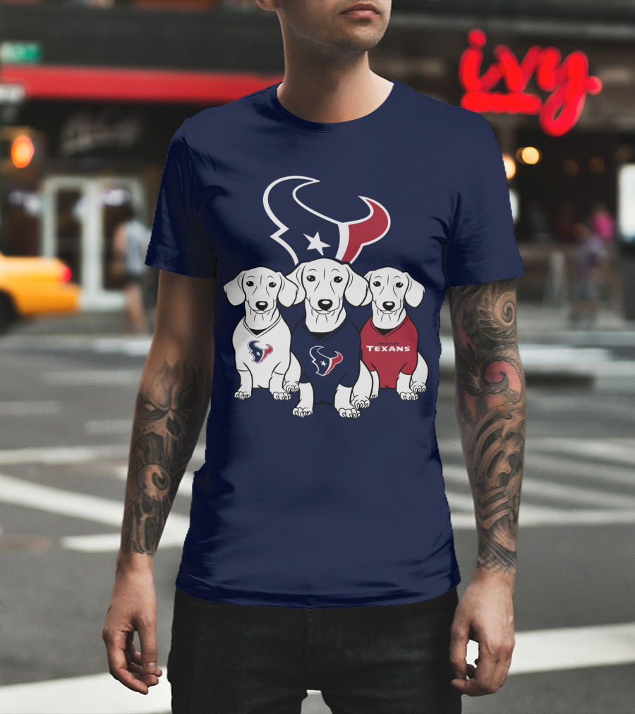 Houston Texans Dachshund  T-Shirt