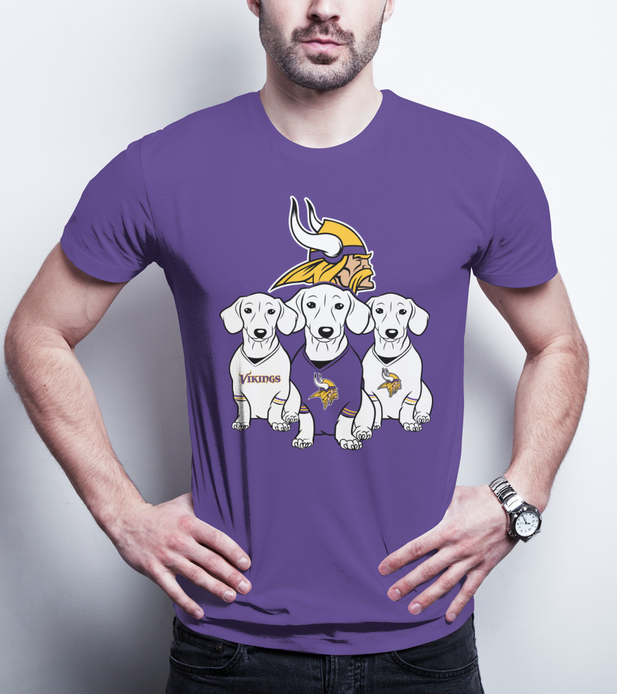 Minnesota Vikings Dachshund  Puppies T-Shirt