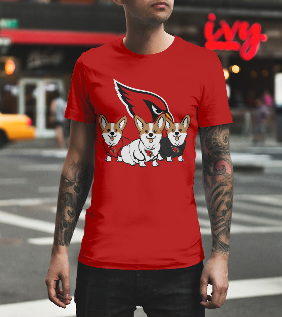 Arizona Cardinals Corgi Trio T-Shirt