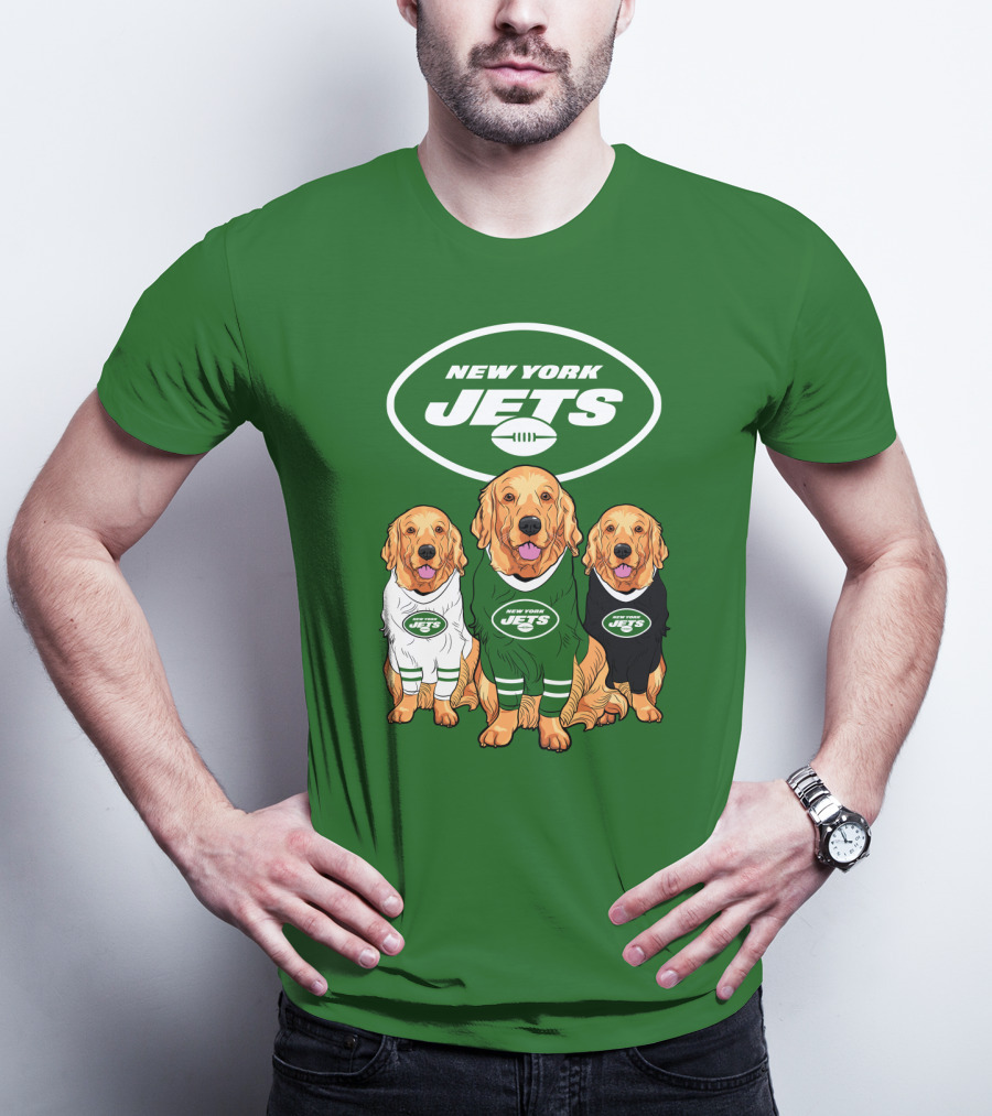 New York Jets Golden Retrievers T-Shirt