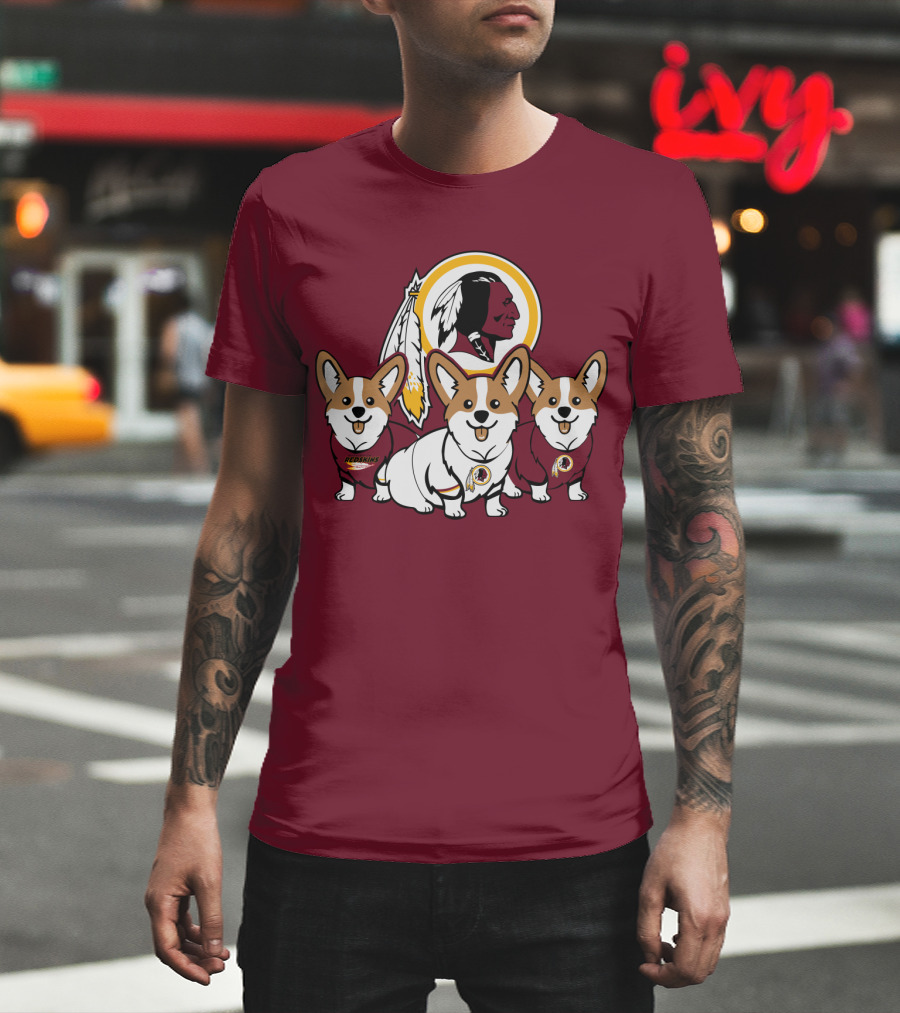 Redskins Corgis Trio Washington Football Team T-Shirt