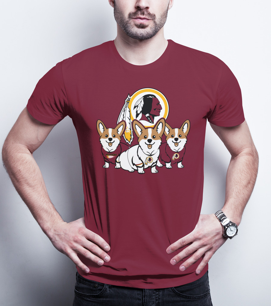 Redskins Corgis Trio Washington Football Team T-Shirt