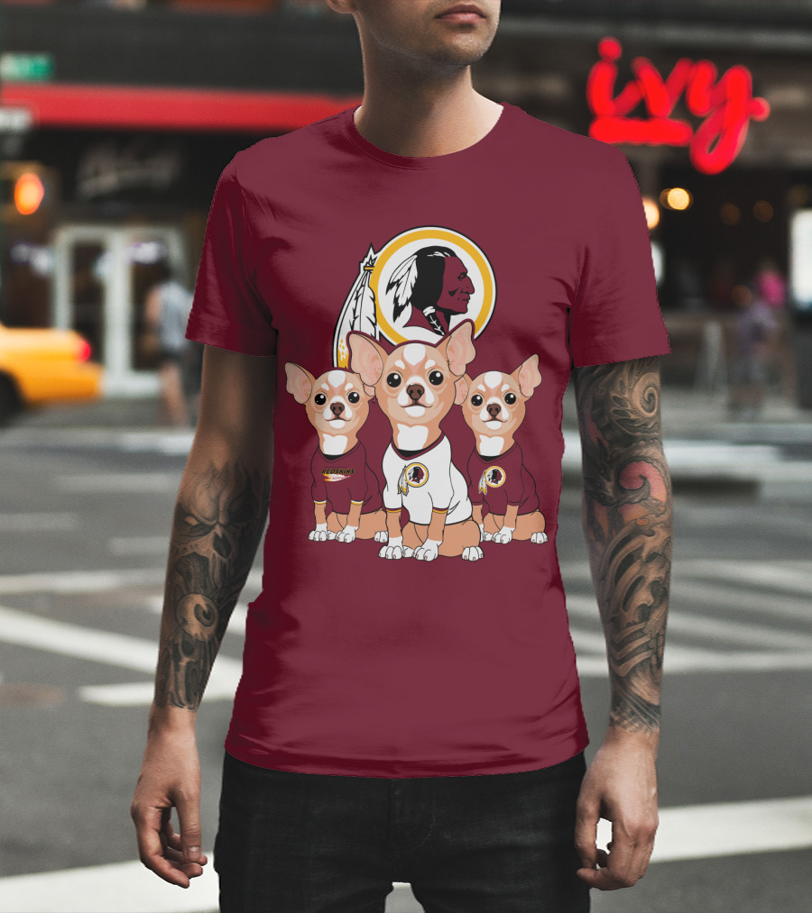 Redskins Chihuahua Trio T-Shirt