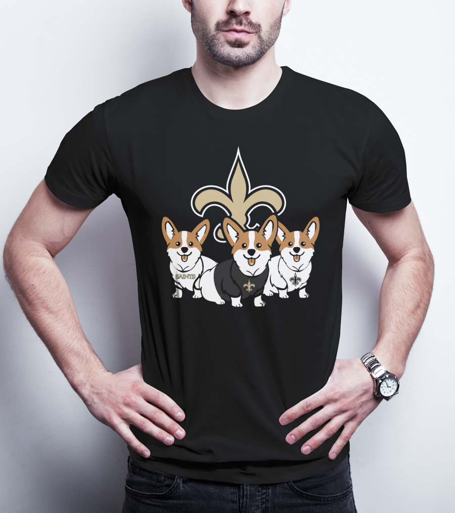 New Orleans Saints Corgi T-Shirt