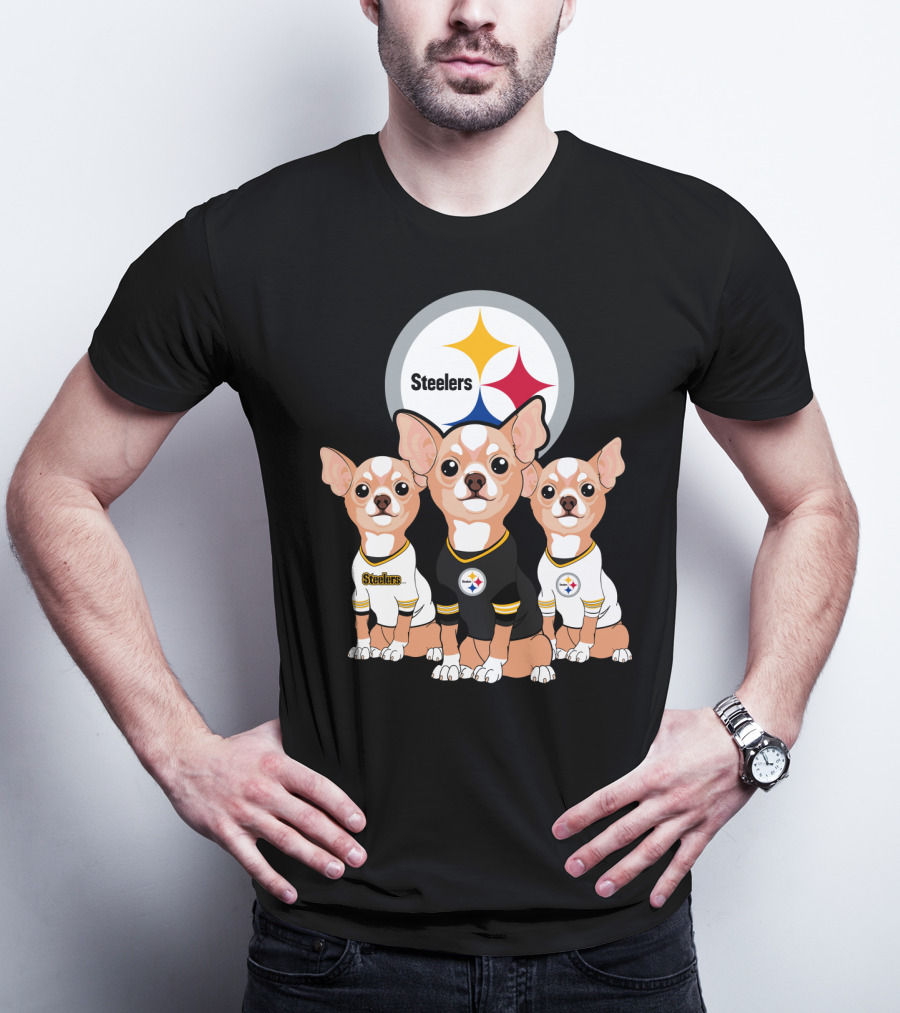 Steelers Chihuahua Trio T-Shirt