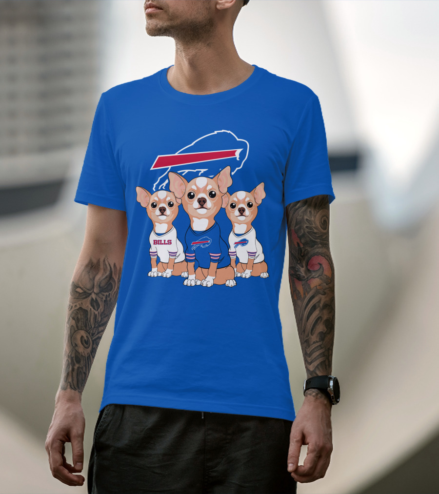 Buffalo Bills Chihuahua Trio T-Shirt