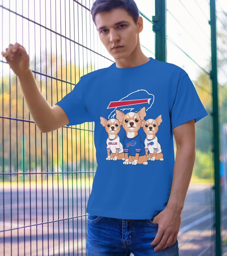 Buffalo Bills Chihuahua Trio T-Shirt
