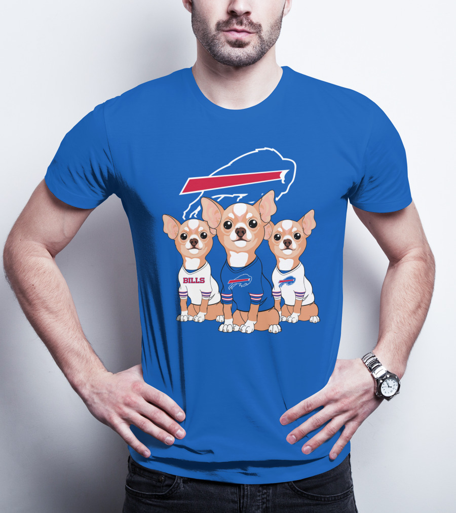 Buffalo Bills Chihuahua Trio T-Shirt