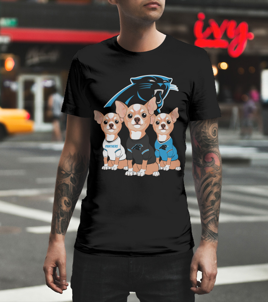 Carolina Panthers Chihuahua T-Shirt