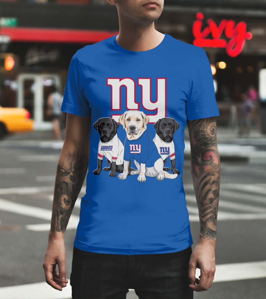 New York Giants Labrador Retriever Dogs T-Shirt