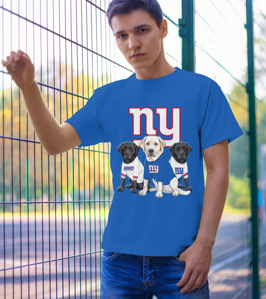 New York Giants Labrador Retriever Dogs T-Shirt