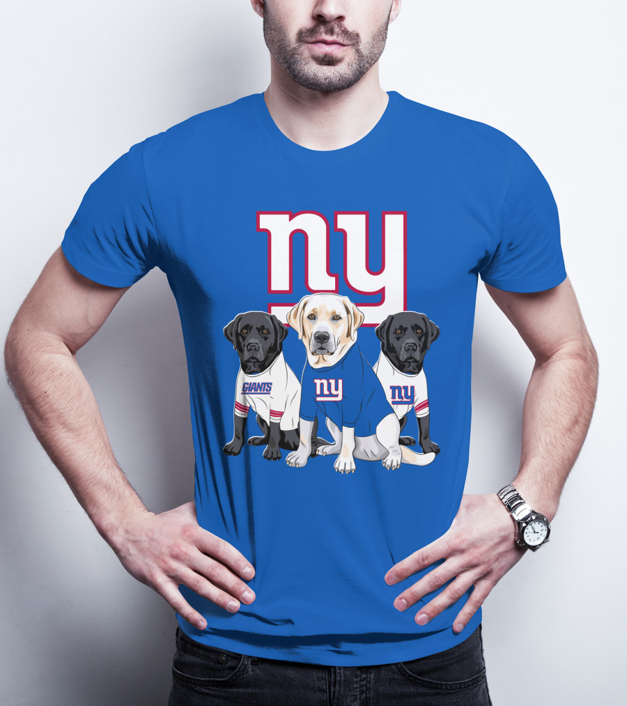 New York Giants Labrador Retriever Dogs T-Shirt