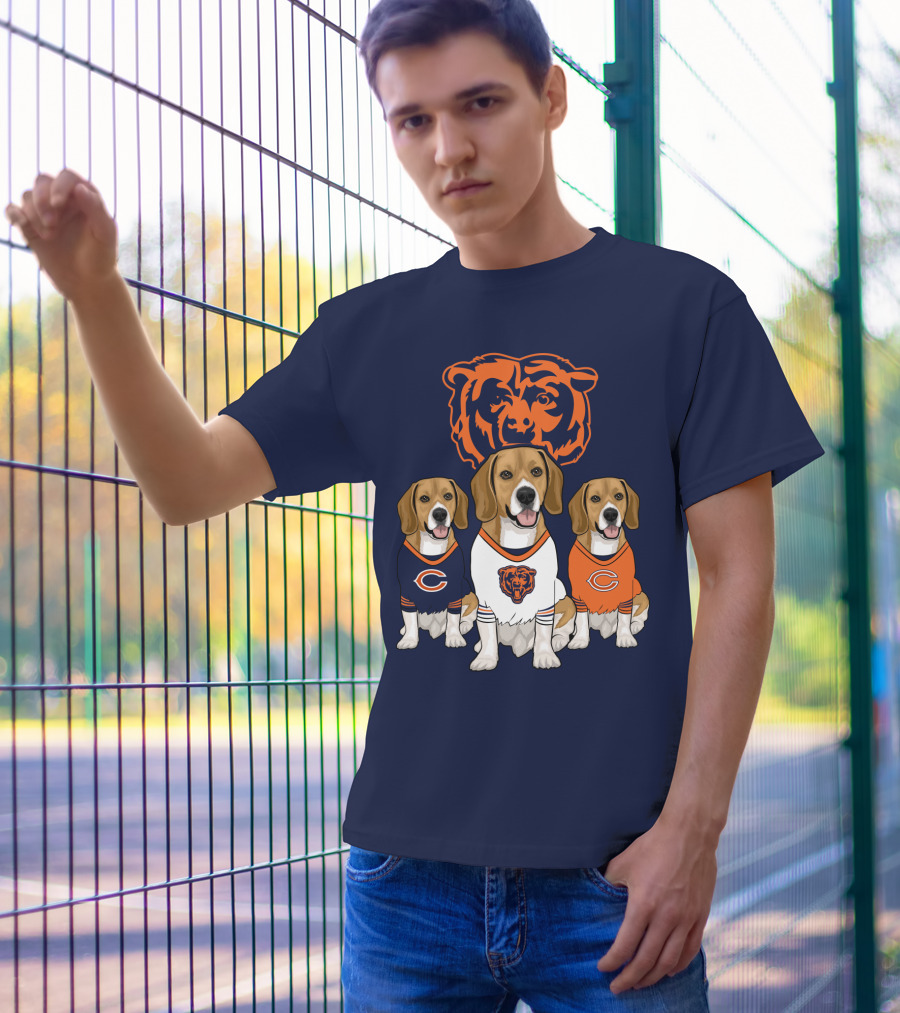 Chicago Bears Beagle Trio T-Shirt