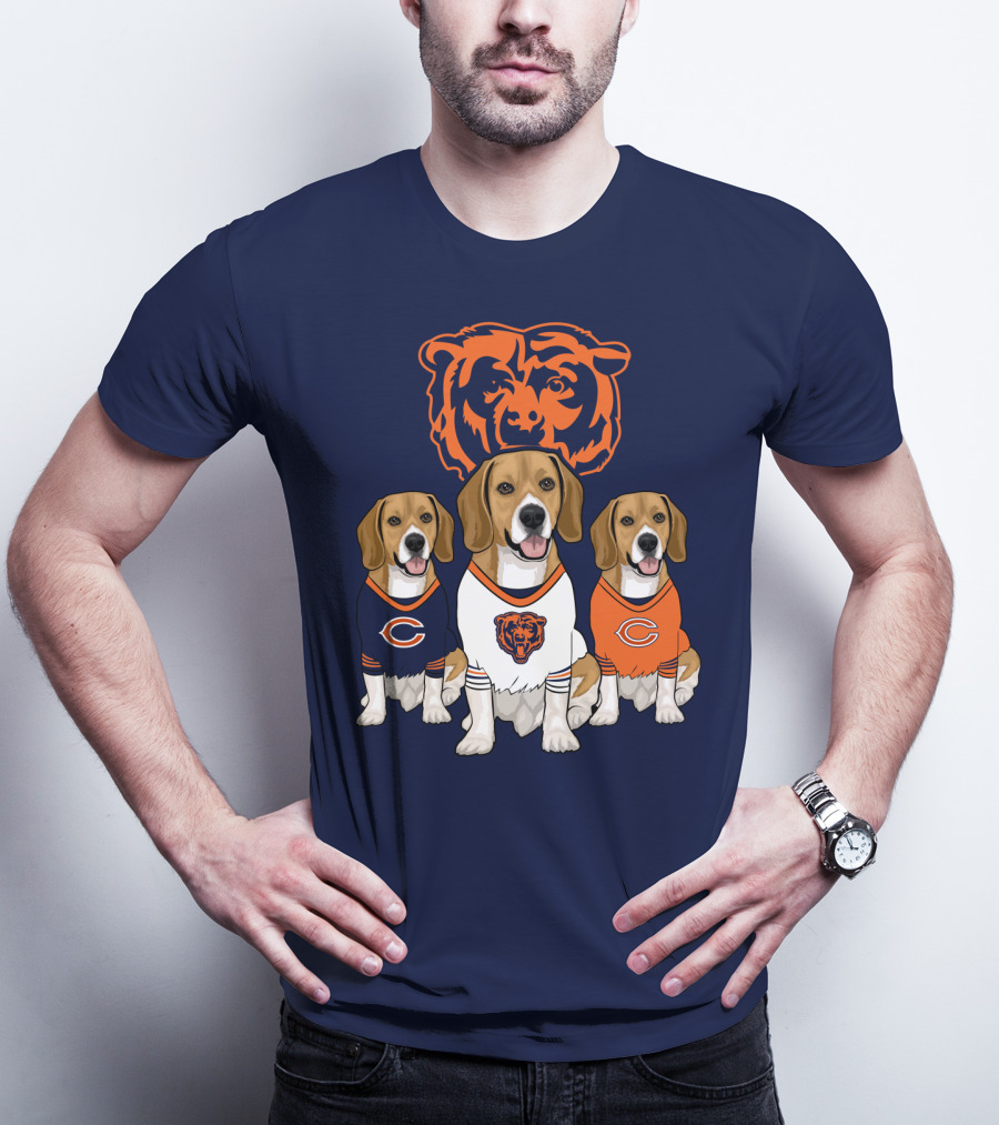 Chicago Bears Beagle Trio T-Shirt