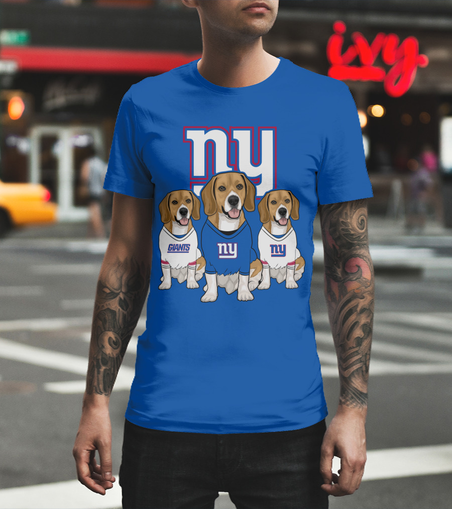 New York Giants Beagle Trio T-Shirt