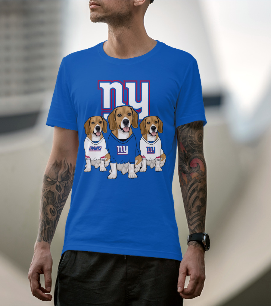 New York Giants Beagle Trio T-Shirt