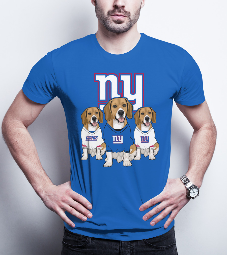 New York Giants Beagle Trio T-Shirt