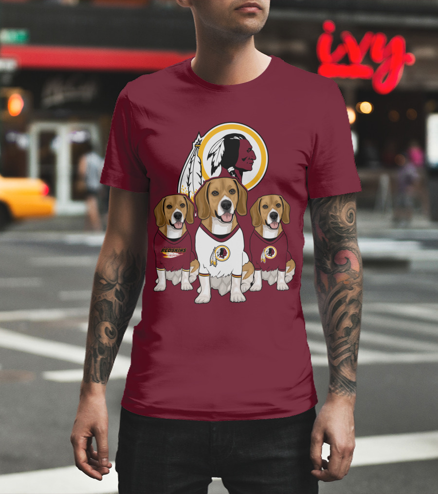 Washington Football Team Beagle Trio T-Shirt
