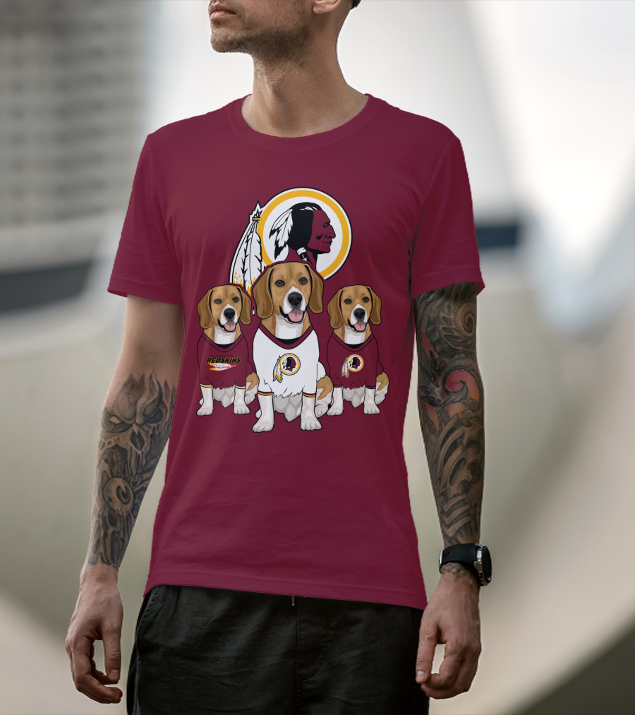 Washington Football Team Beagle Trio T-Shirt