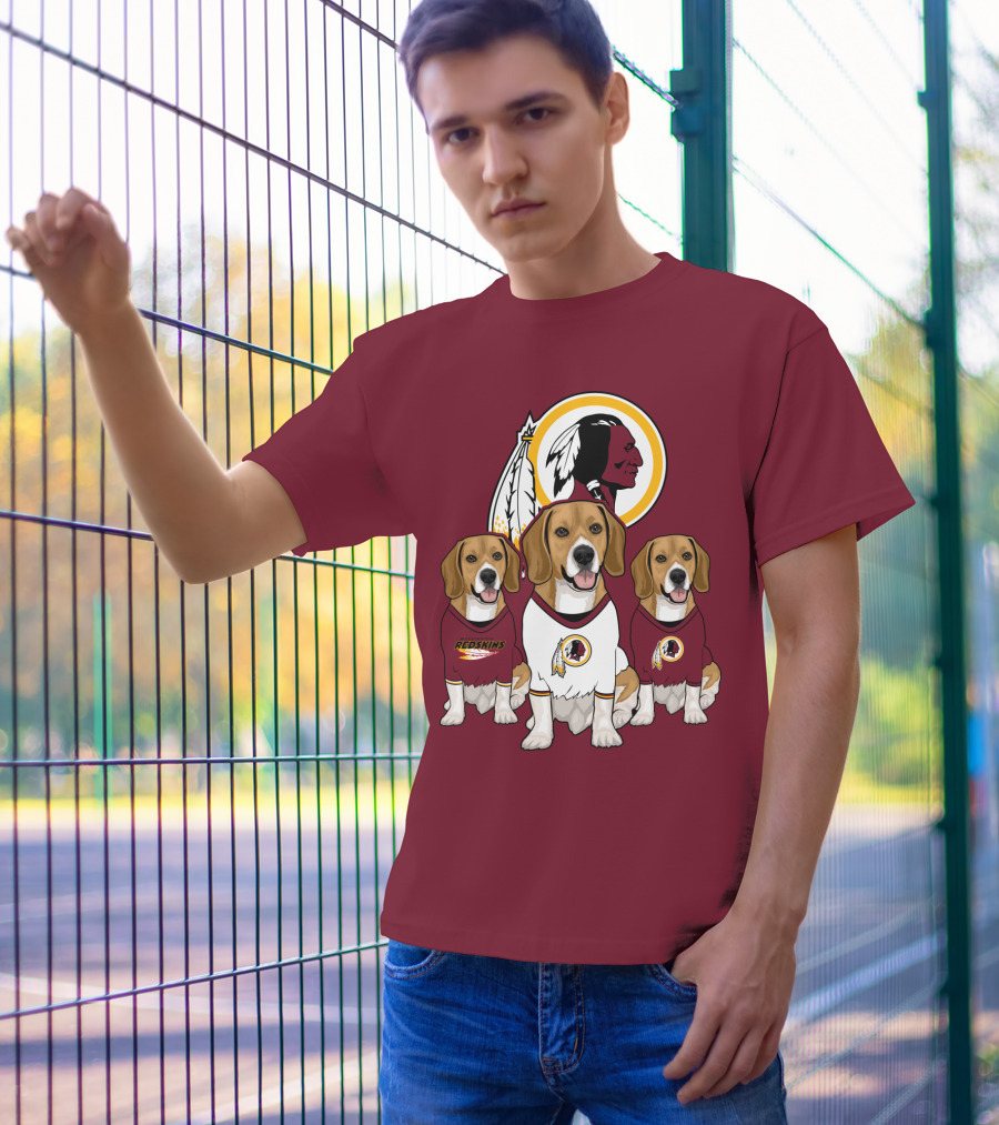 Washington Football Team Beagle Trio T-Shirt